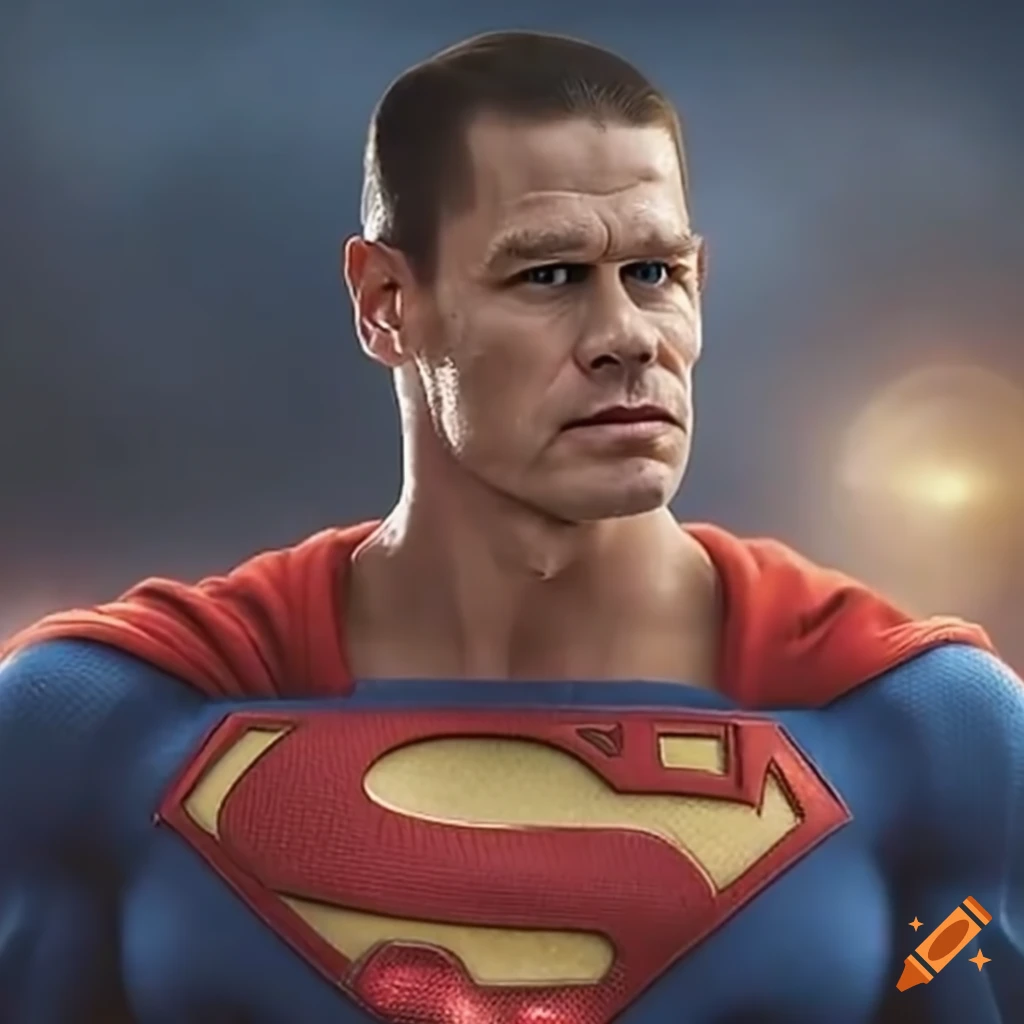 John Cena as Superman on Craiyon