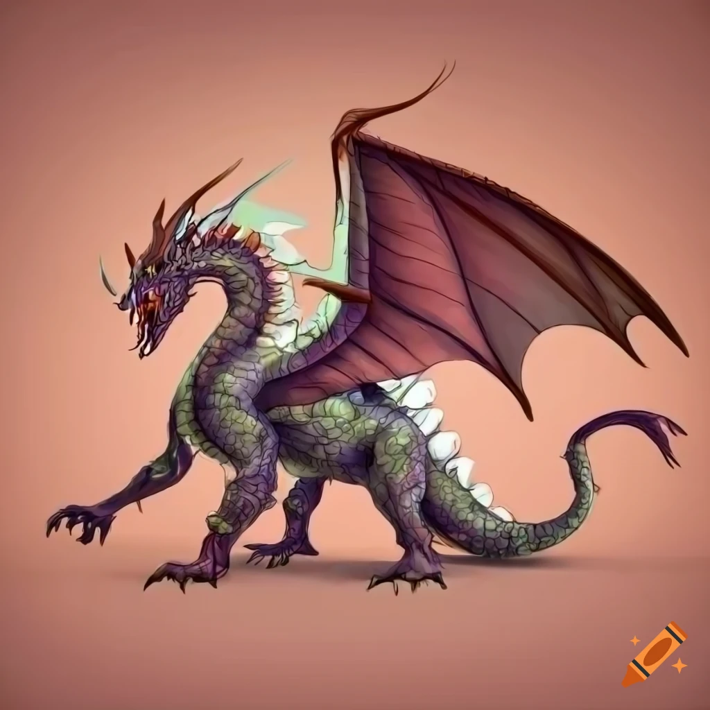 3d dragon artwork on Craiyon