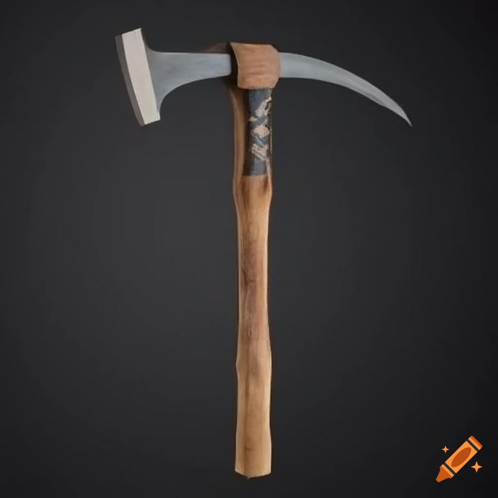 Realistic pickaxe on dark blue background on Craiyon