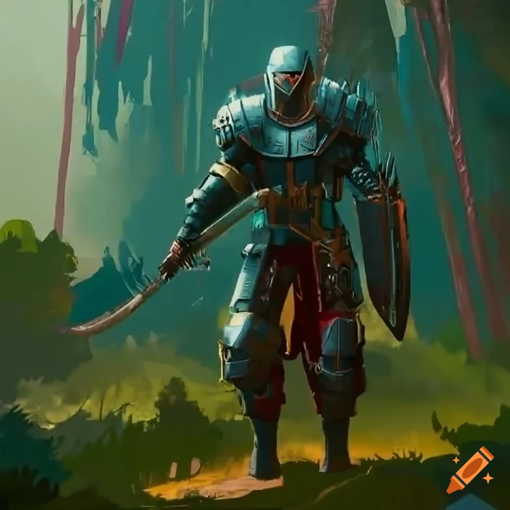 Image of adam smasher from cyberpunk 2077 in the forest on Craiyon