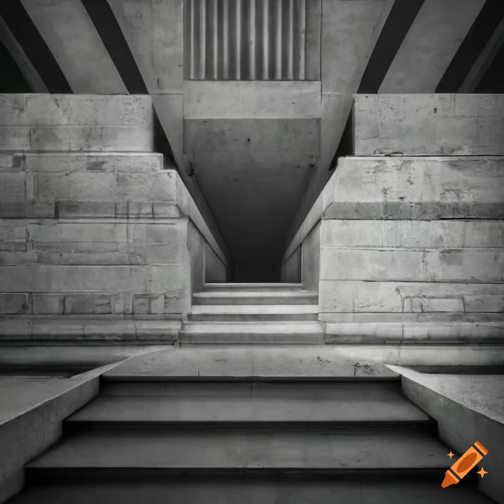 Realistic depiction of Greek architecture in concrete on Craiyon