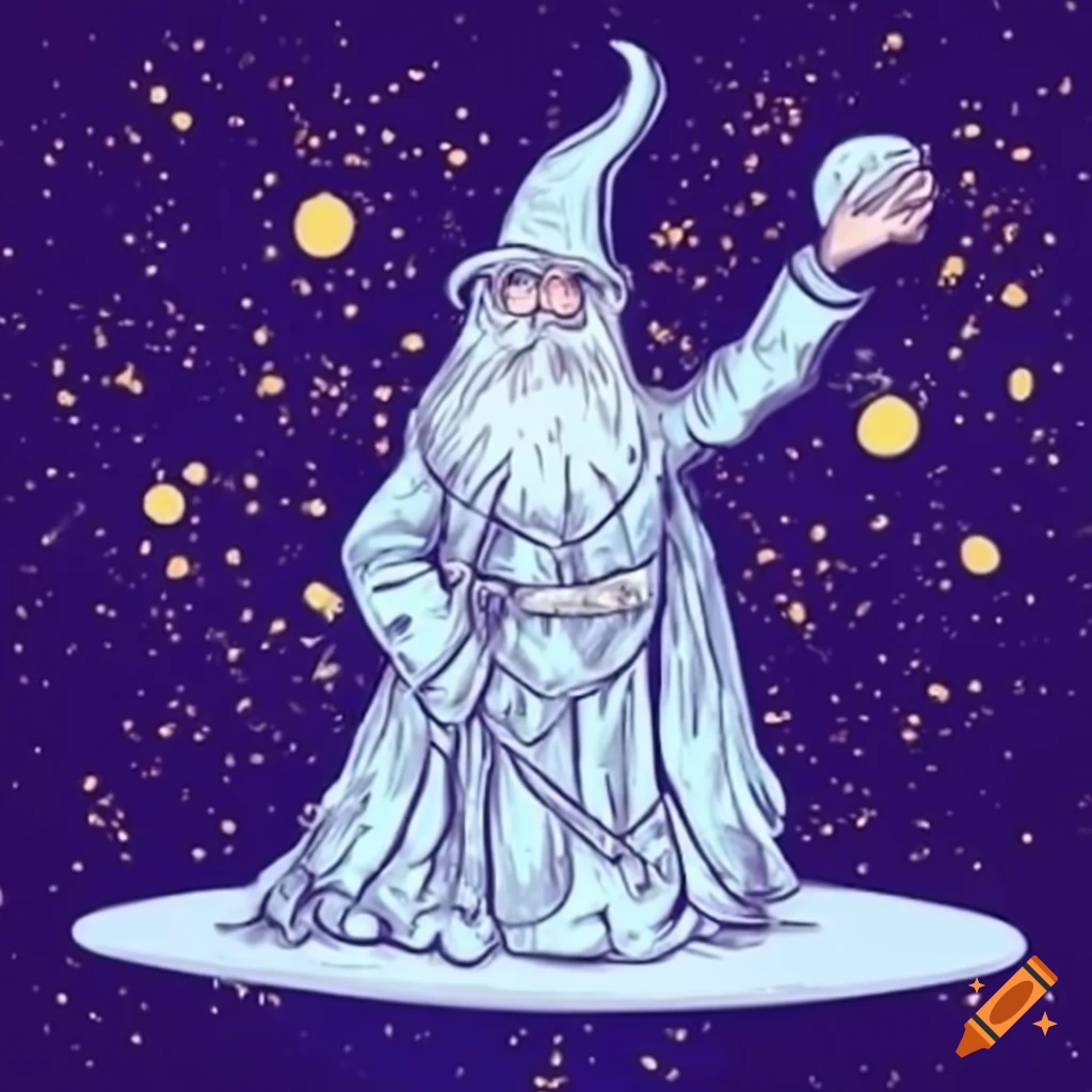 Image of a wizard in space on Craiyon