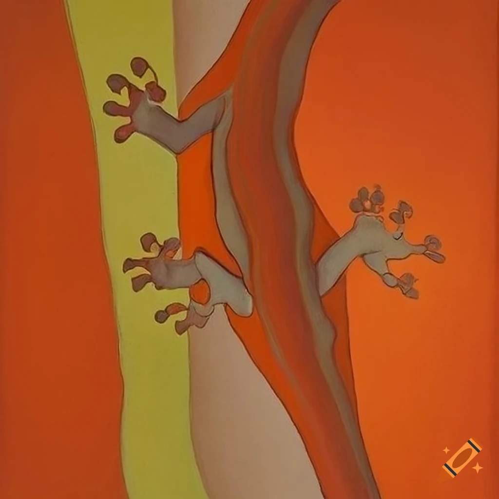 Colorful lizard painting by george tooker on Craiyon