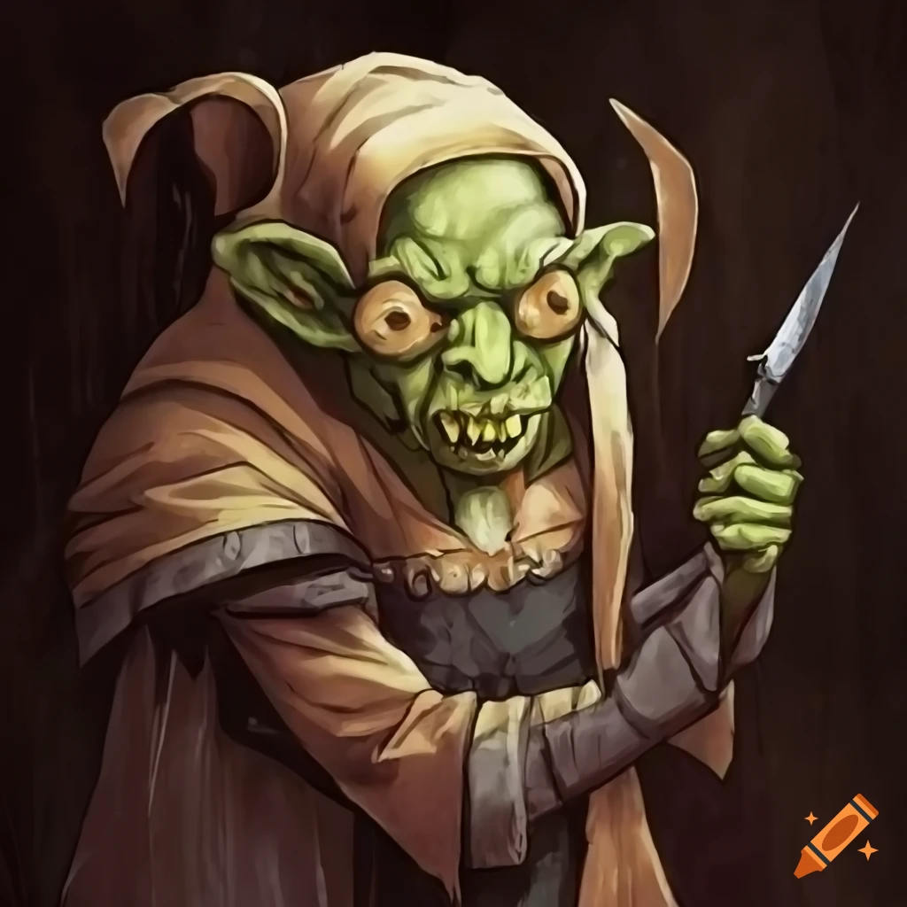 Medieval goblin doctor with scalpel on Craiyon