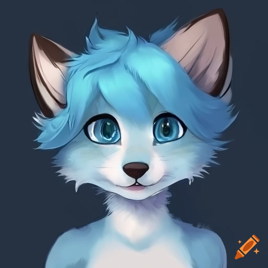 Reference sheet of a furry female fox anthro on Craiyon