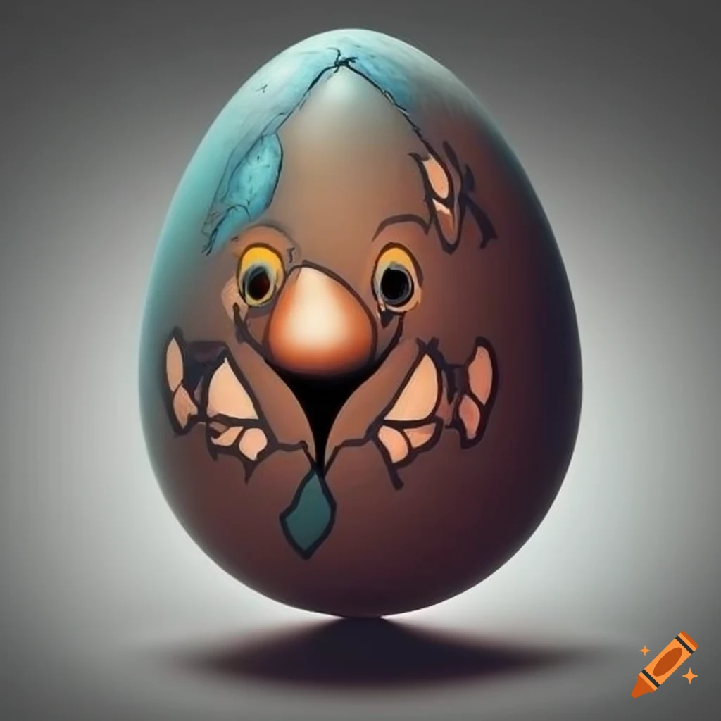 Artistic representation of a wolf egg on Craiyon