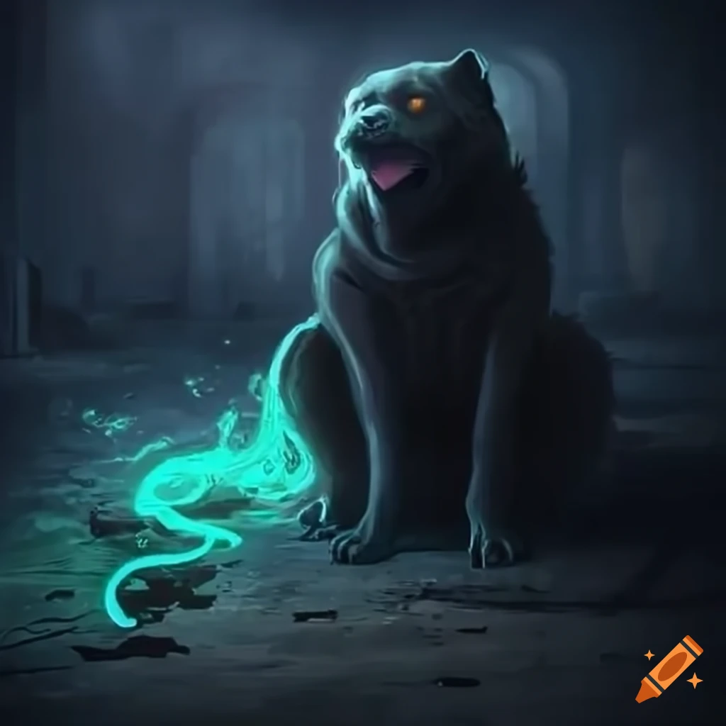 Green bear elemental spirit on Craiyon