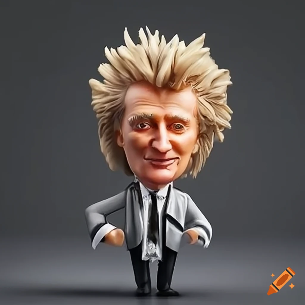 Mini figure of Rod Stewart on Craiyon