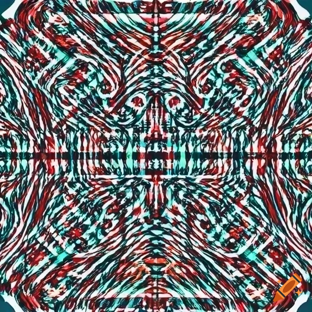 Abstract colorful pattern with negative space and geometric shapes on ...