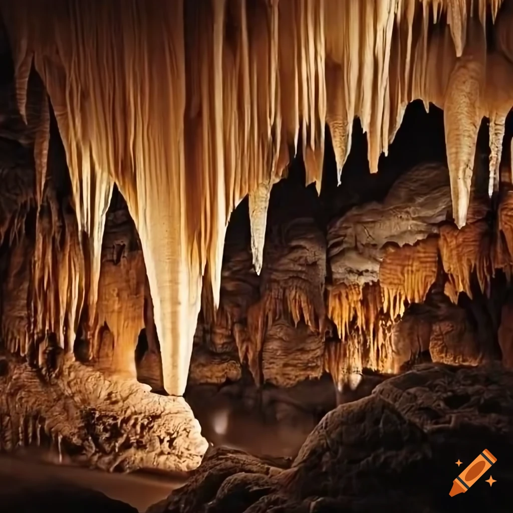 Speleothem cave texture in a seamless 2d pattern on Craiyon