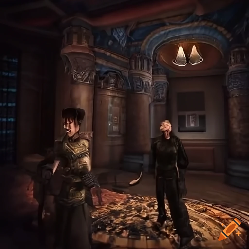 Image of in-game server on Craiyon