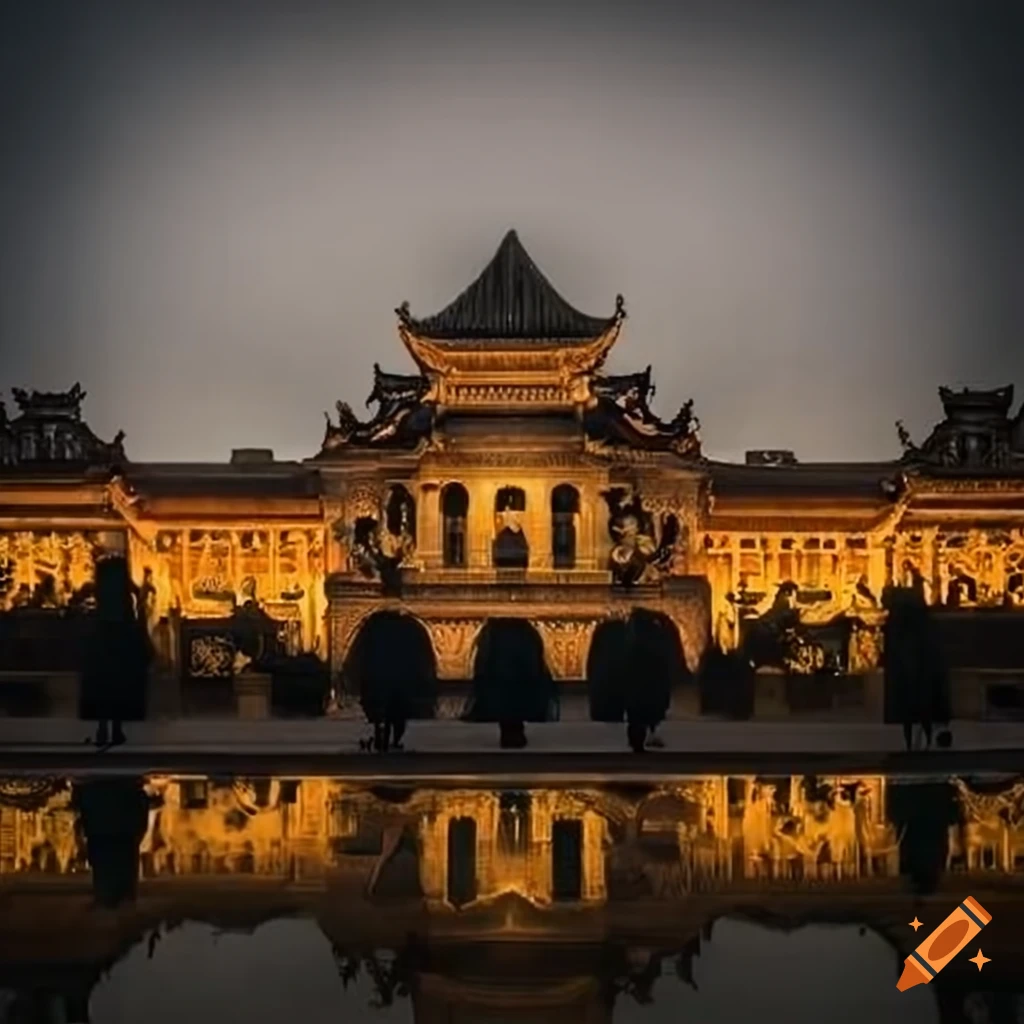 Vietnamese palace inspired by the louvre on Craiyon