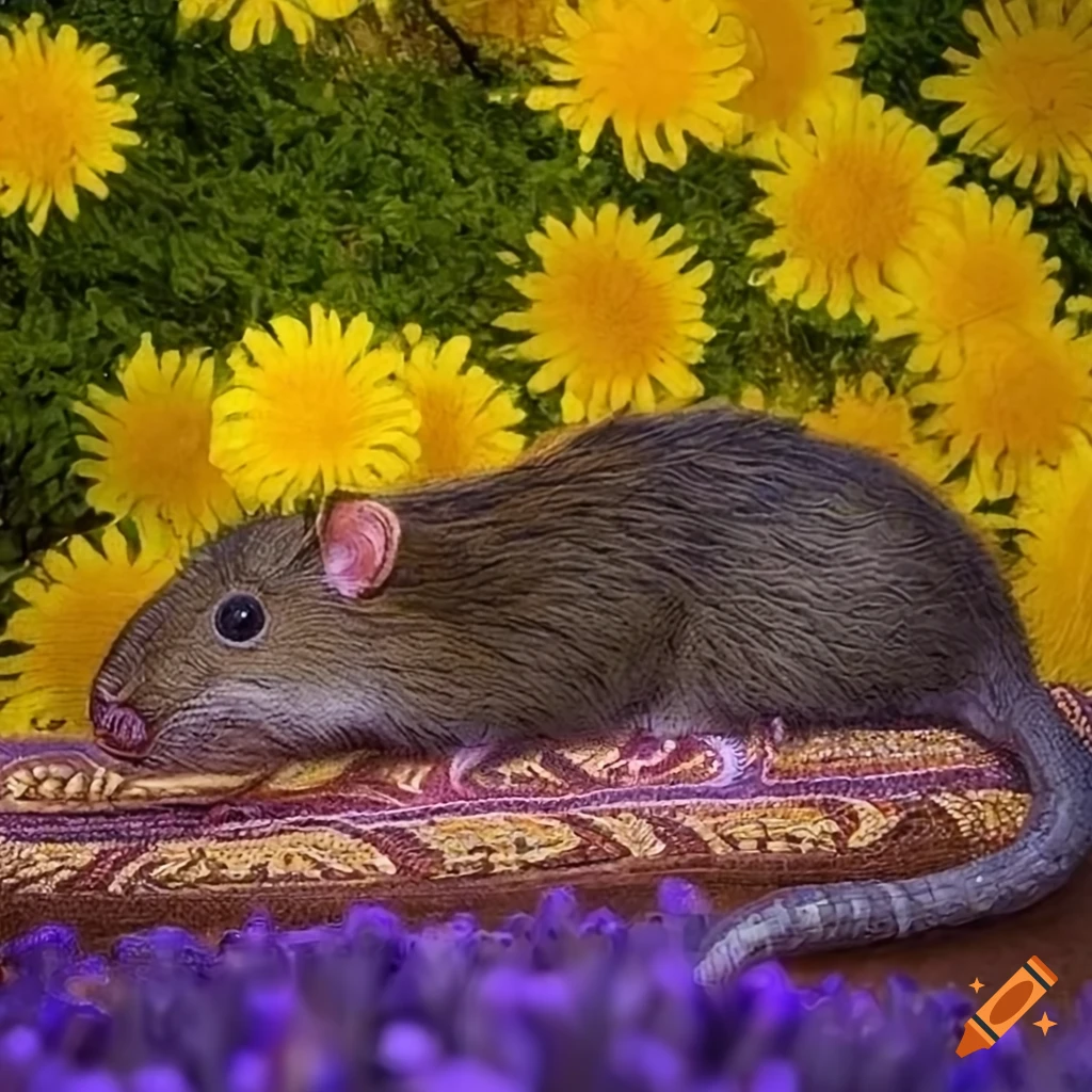 Watercolor painting of a rat praying in a cathedral on Craiyon