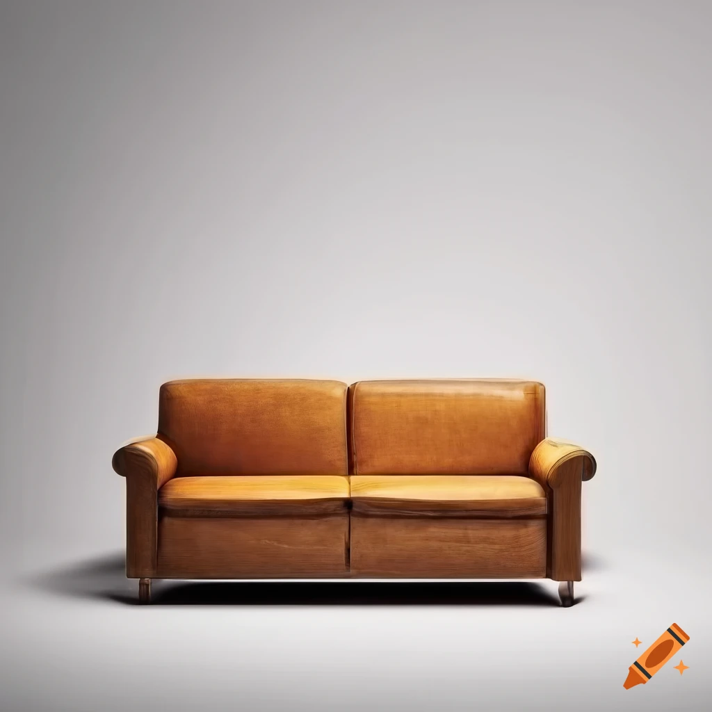 Front view of an ikea sofa on Craiyon