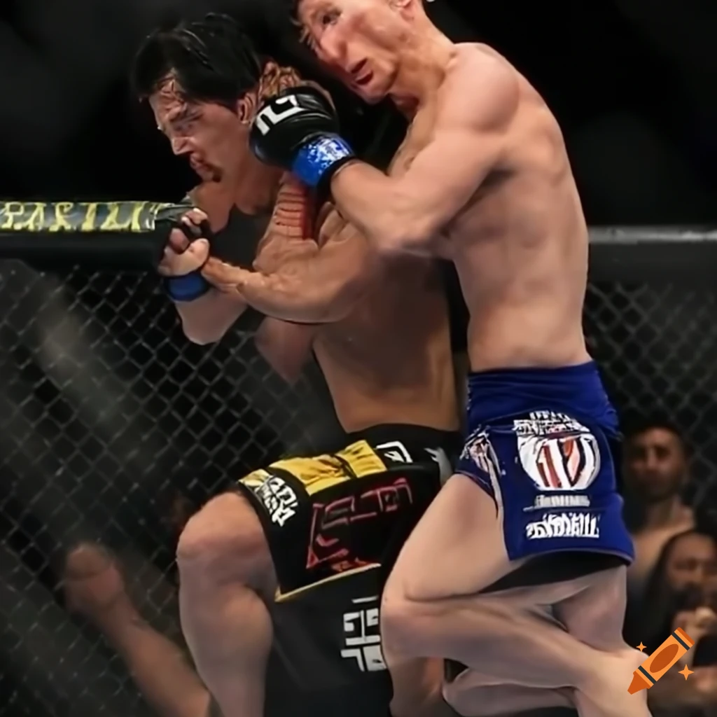 Frogs engaging in a ufc fight on Craiyon