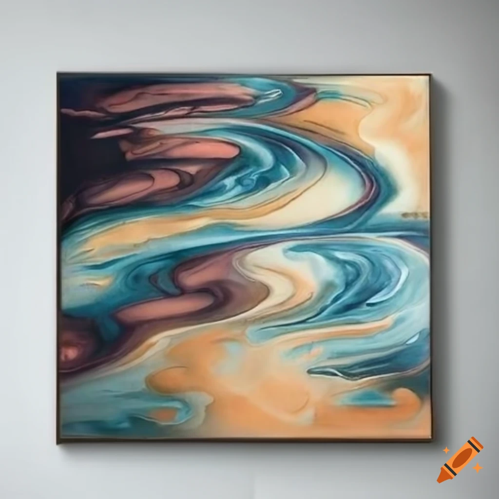 Detailed art deco abstract painting in pastel colors on Craiyon