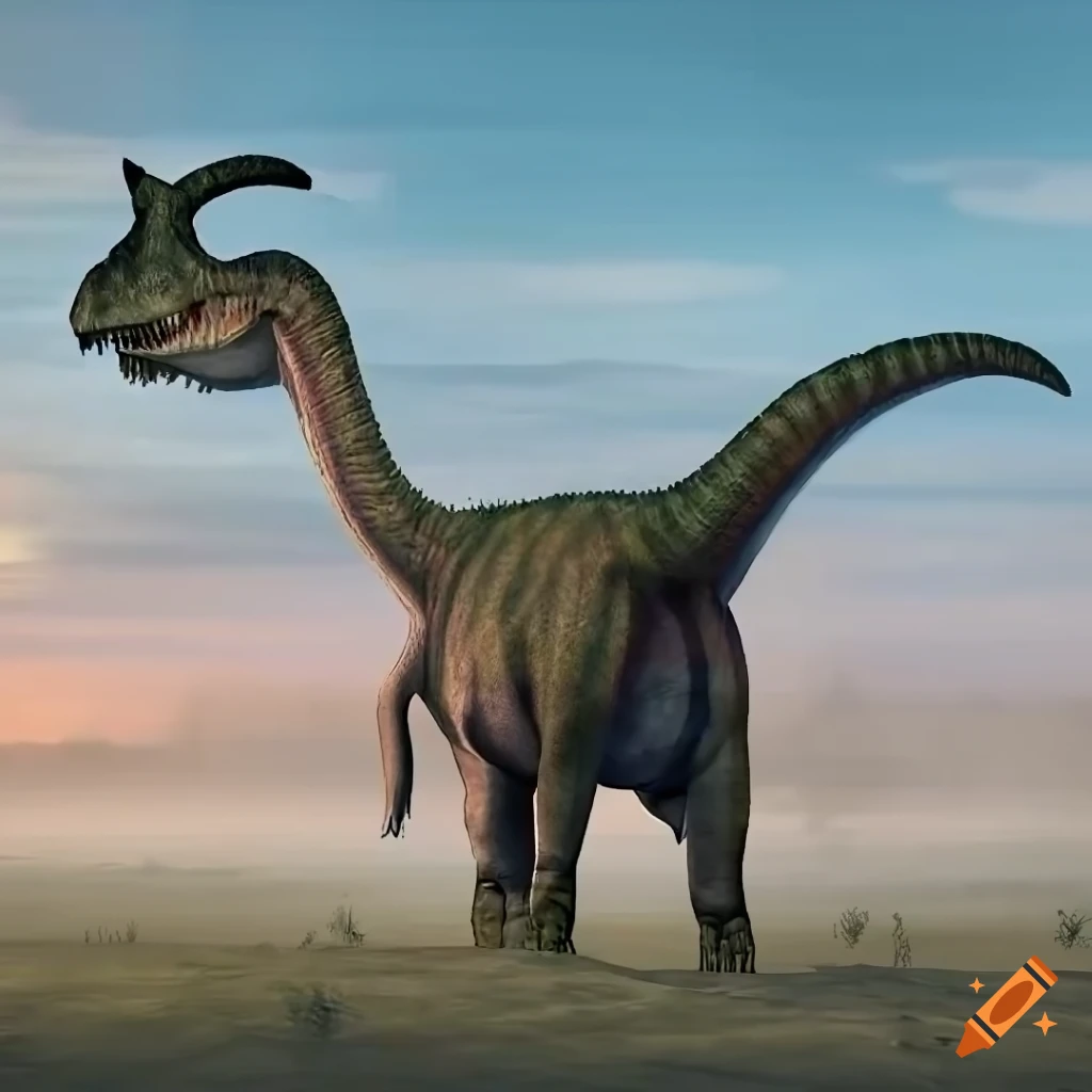 Hadrosaurus dinosaur with monitor lizard color pattern and detailed scaly skin texture on Craiyon