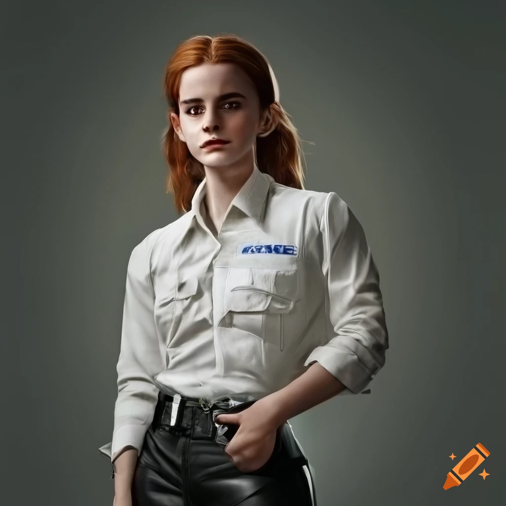 Emma Watson as a British policewoman on Craiyon