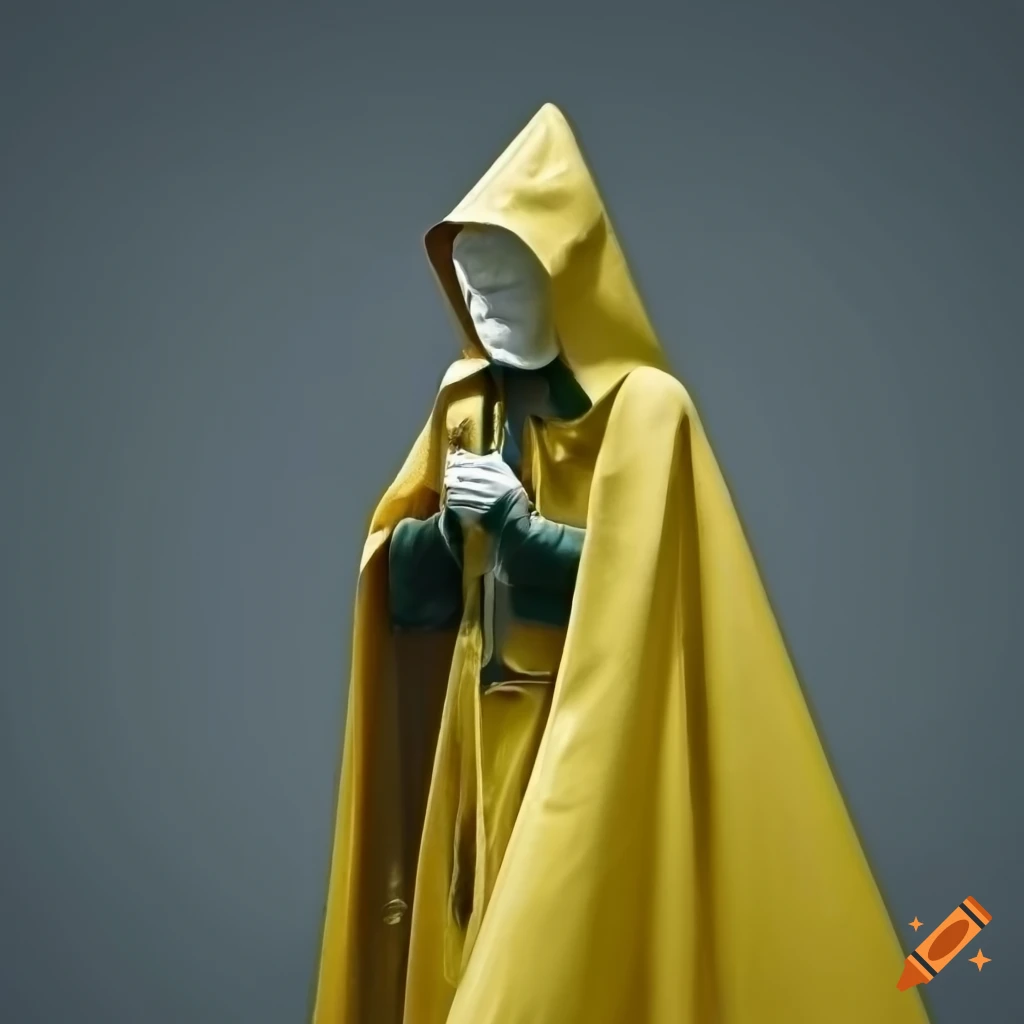 Detailed pelican cloak in hibiscus red velvet with white fur trim and ...