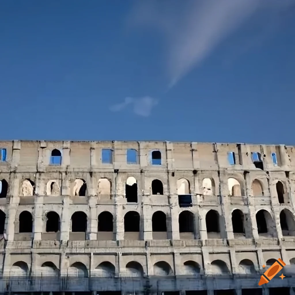 Modern concrete greek colosseum on Craiyon