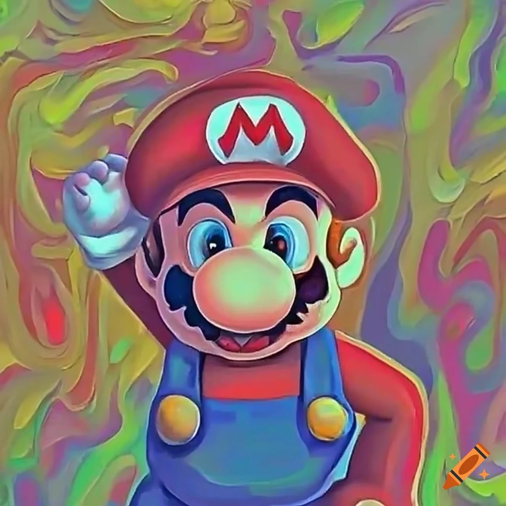 Mario in graduation attire holding a diploma on Craiyon