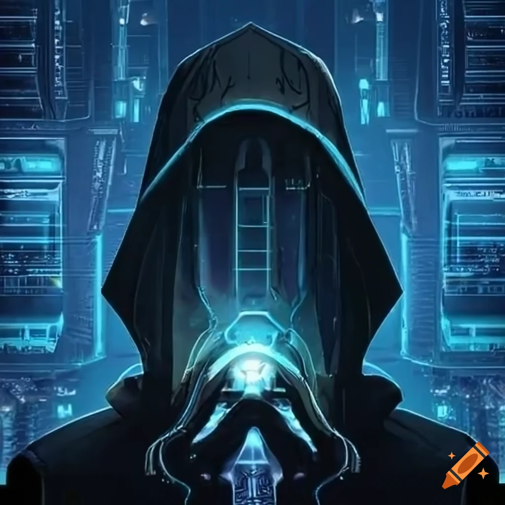 Digital art symbolizing cyber technology on Craiyon