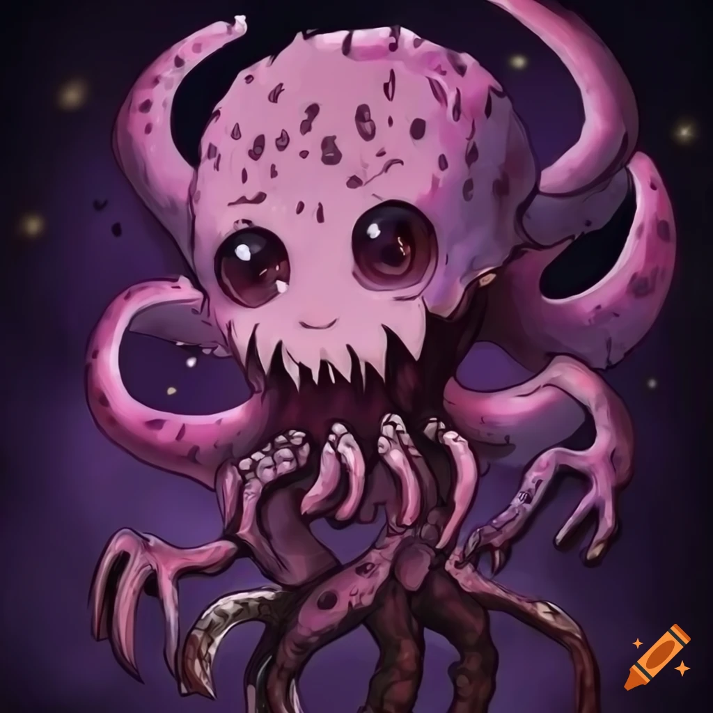 Adorable chibi lovecraftian horror creature on Craiyon