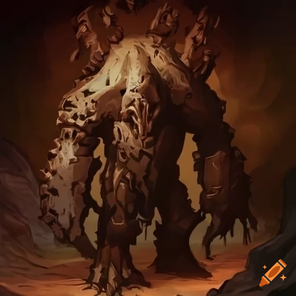 Artistic depiction of an eldritch golem