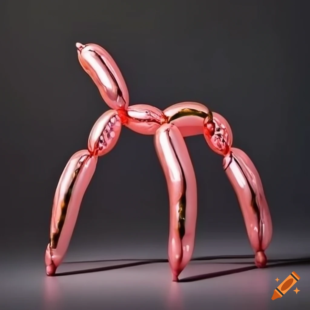 Glass sculpture of a balloon animal on Craiyon