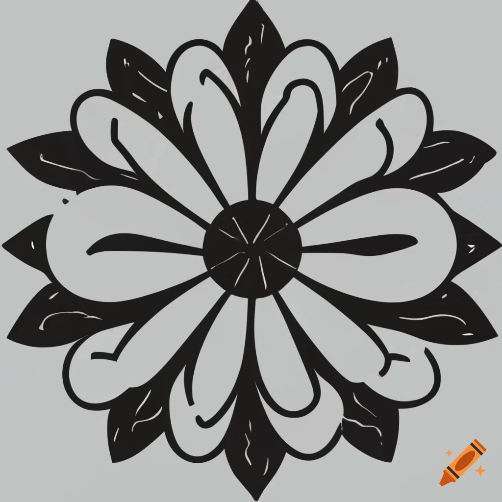 Outline Of A Flower