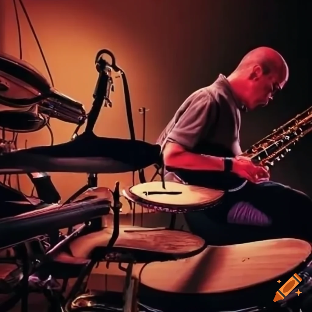 Jazz club set in the 80s with only stage and instruments on Craiyon