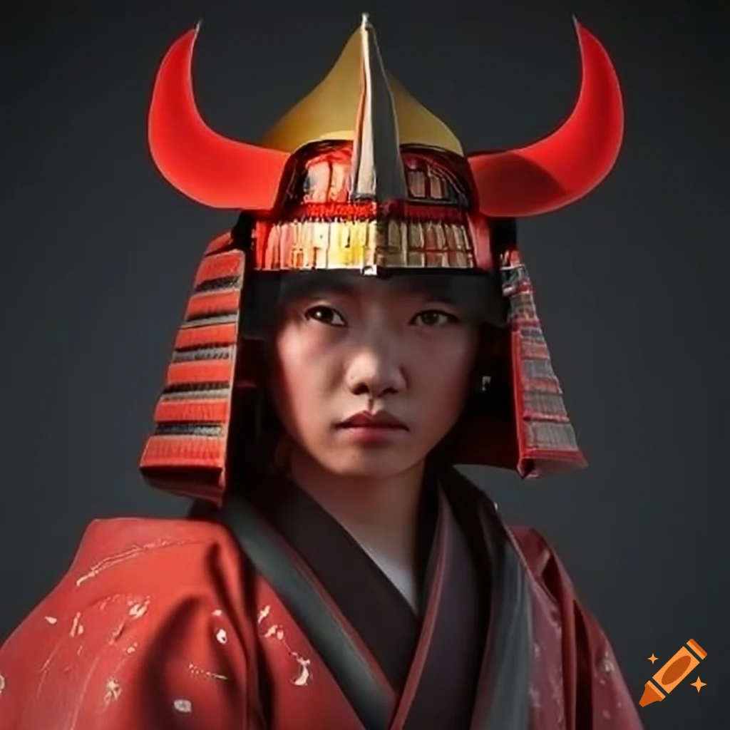 Illustration of a kitsune samurai