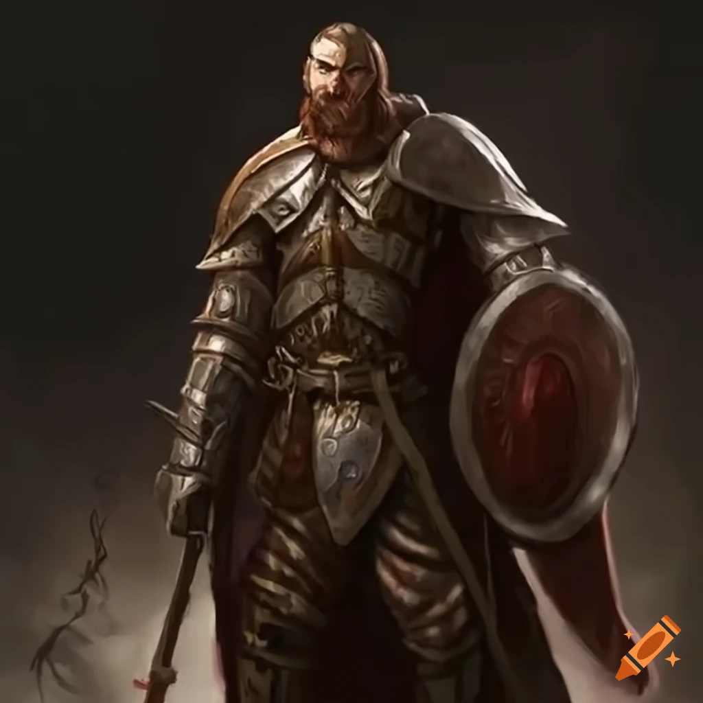 A fierce warrior in battle holding a longsword on Craiyon