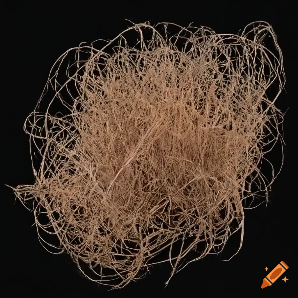 Isolated image of a dry tumbleweed on black background