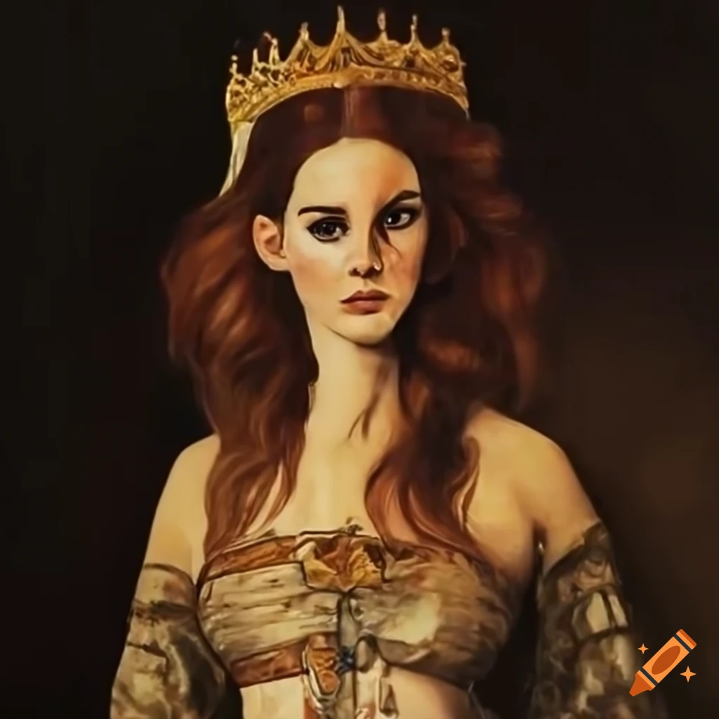 Portrait of lana del rey as a medieval queen