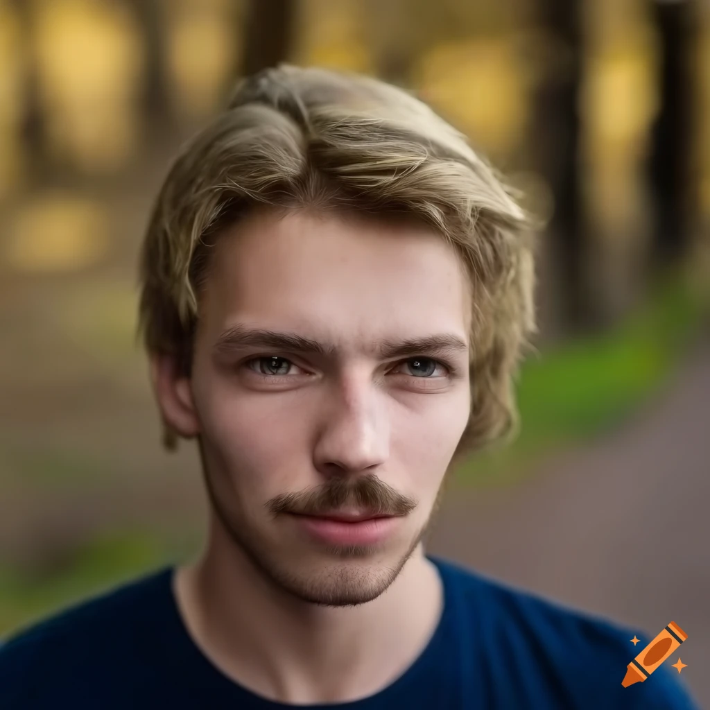 Smirking Caucasian Male With Blond Mustache And Stubble On Craiyon