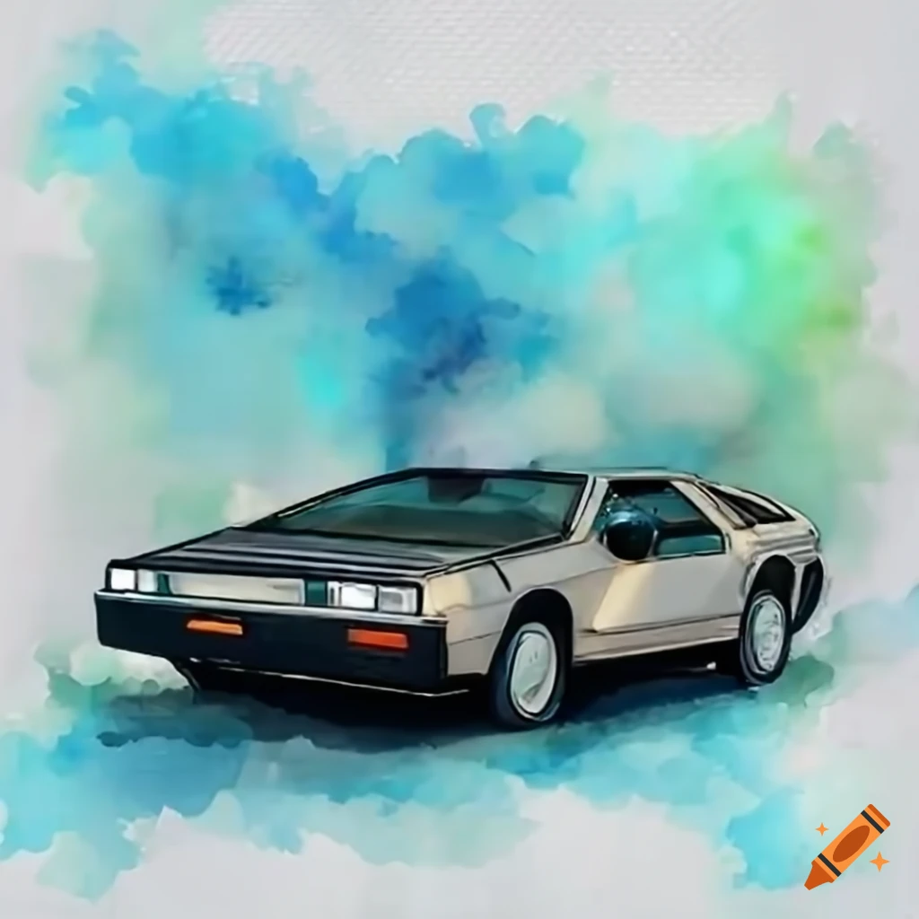 Cartoon image of an aggressive black pontiac fiero on giant tires with ...