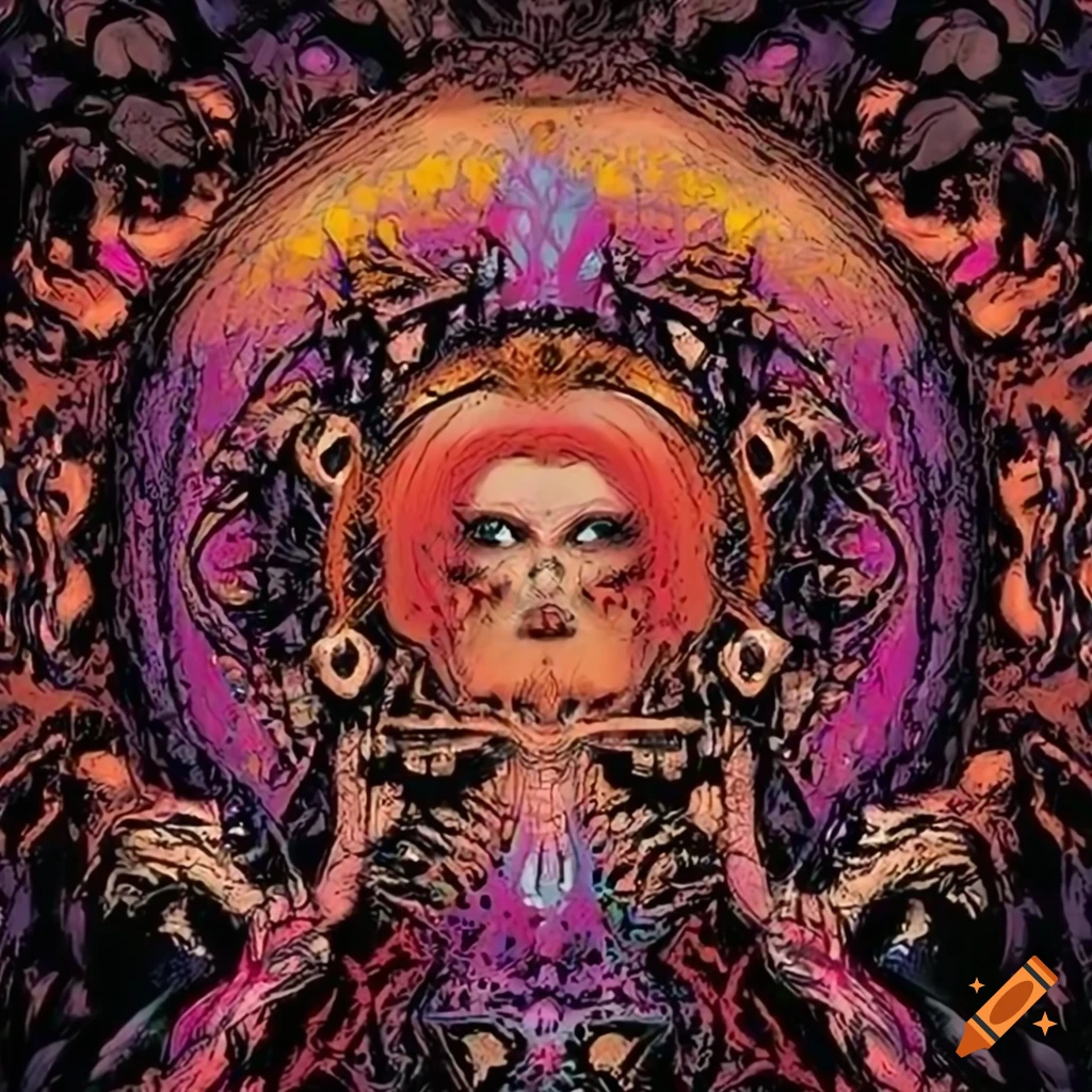 80s metal album cover with abstract evil design on Craiyon