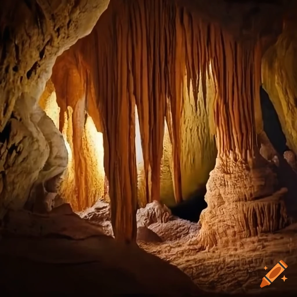 Happy cave man in a cave on Craiyon