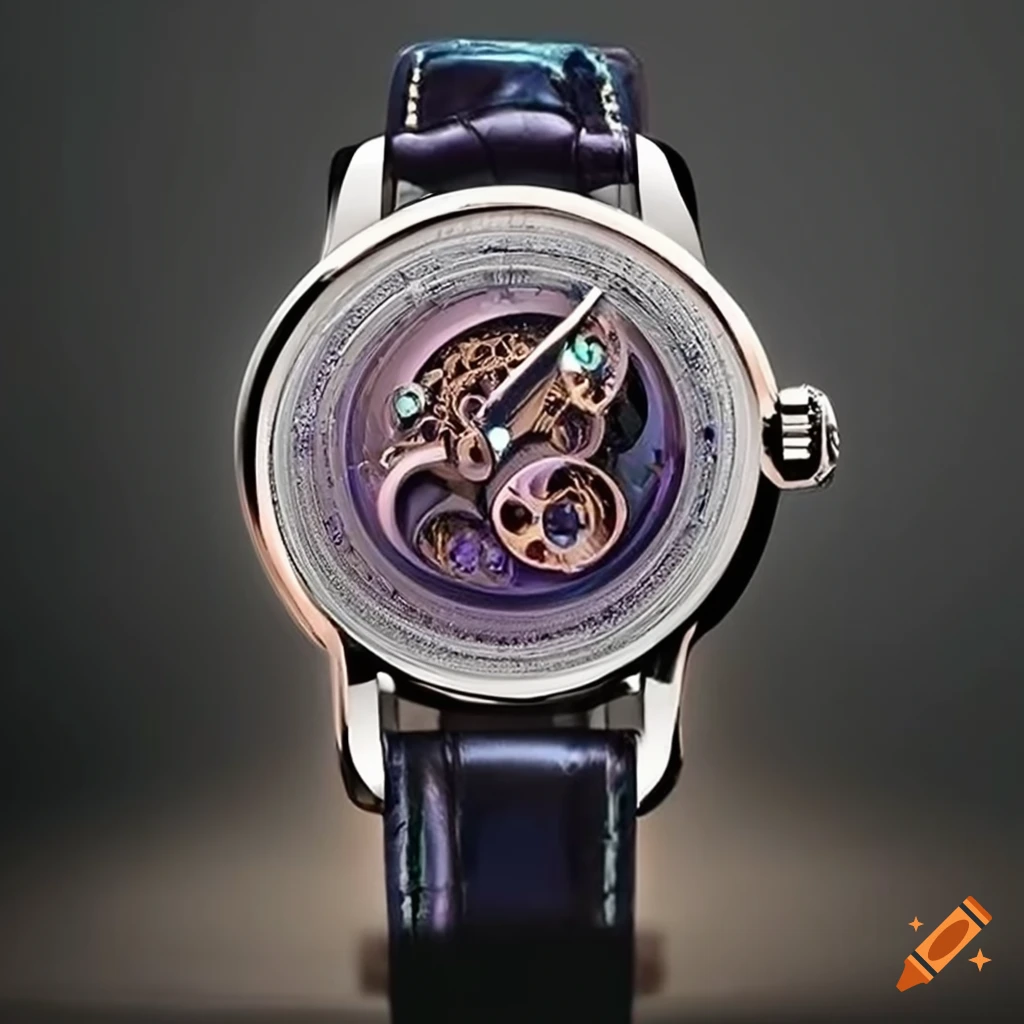 Detailed mechanical watch with gears and intricate design on Craiyon