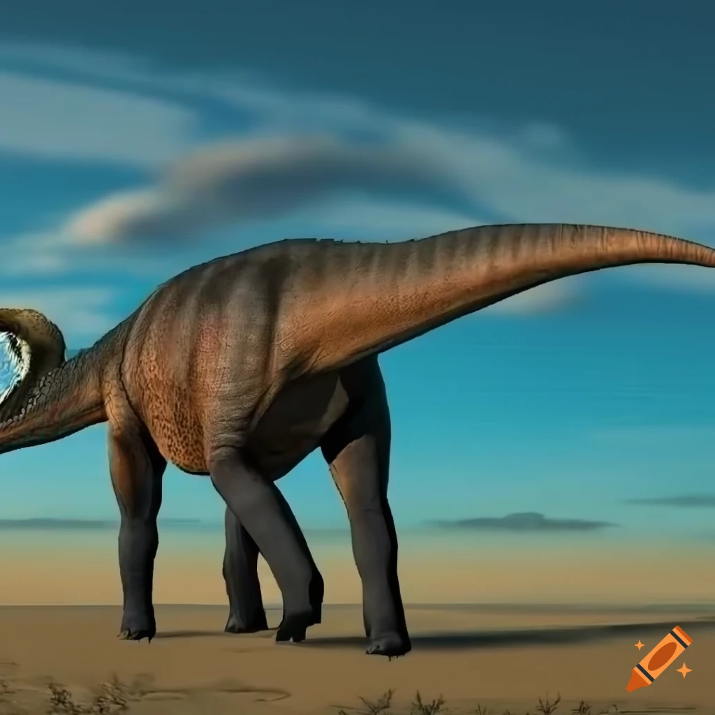 Detailed image of a Hadrosaurus dinosaur on Craiyon