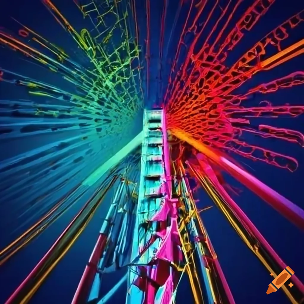 Vibrant radio tower emitting energy on Craiyon