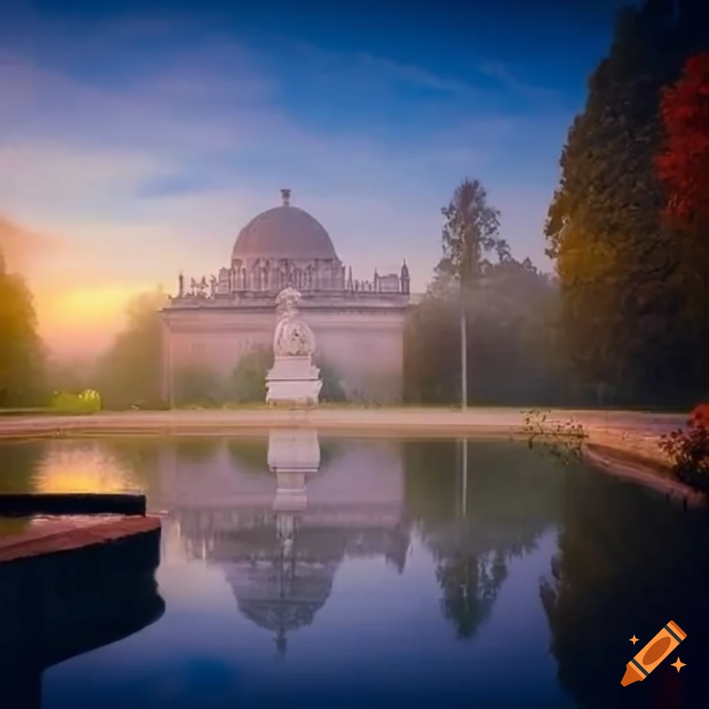 Monet-style garden scene through a window on Craiyon