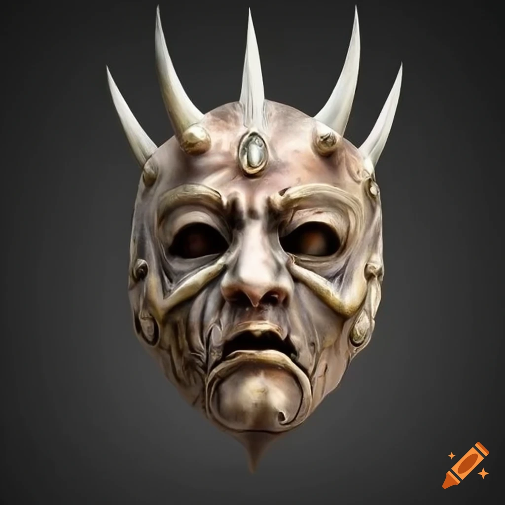 Ornate mask of an underworld king on Craiyon