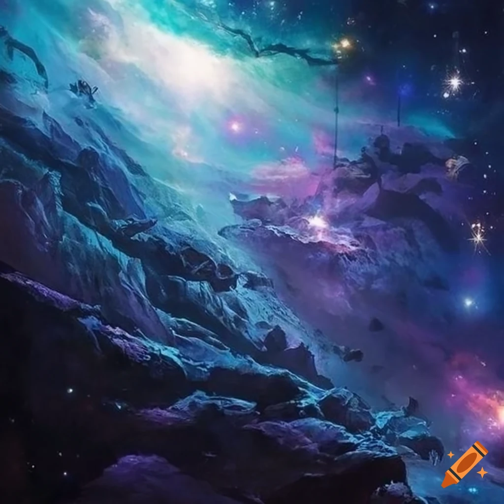 Epic fantasy art of a hyper-detailed galaxy on Craiyon