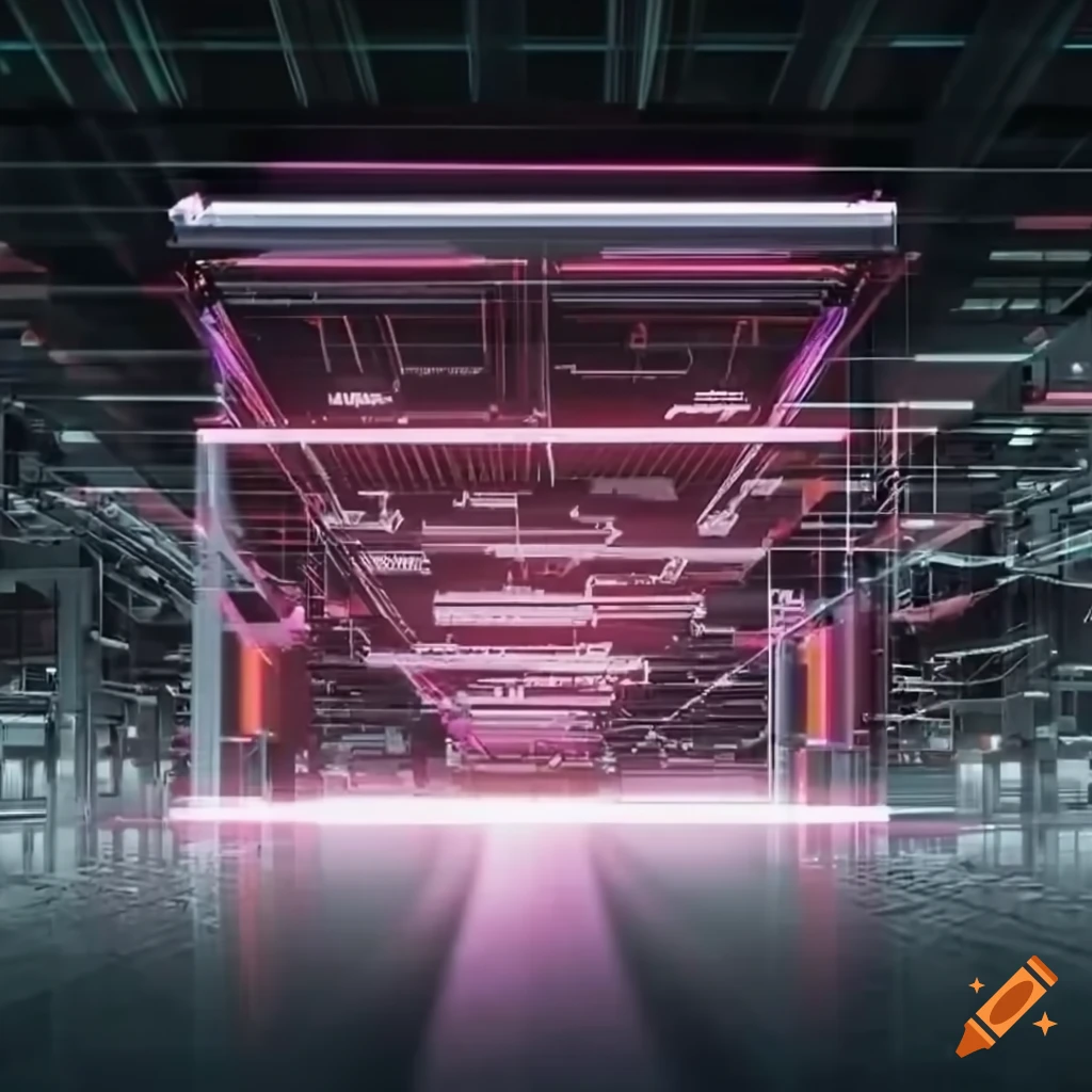 Futuristic macro wall in a sci-fi setting with cityscape background on ...