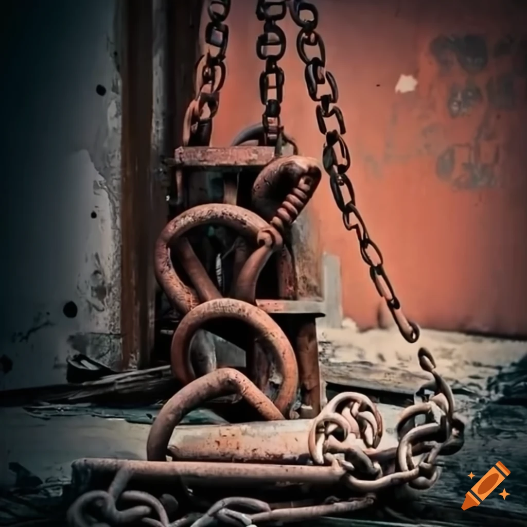 Pixelated iron bars of a cage on Craiyon