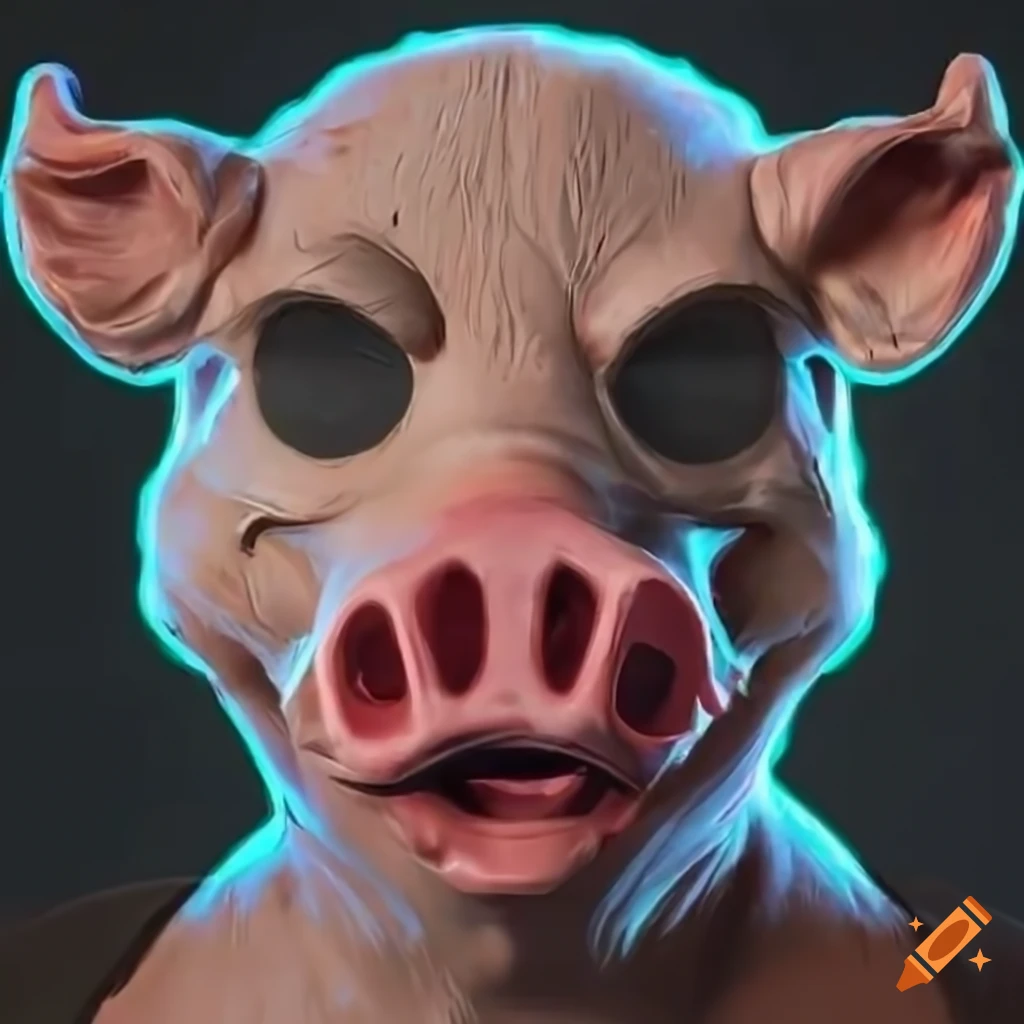Hotline miami pig mask on Craiyon