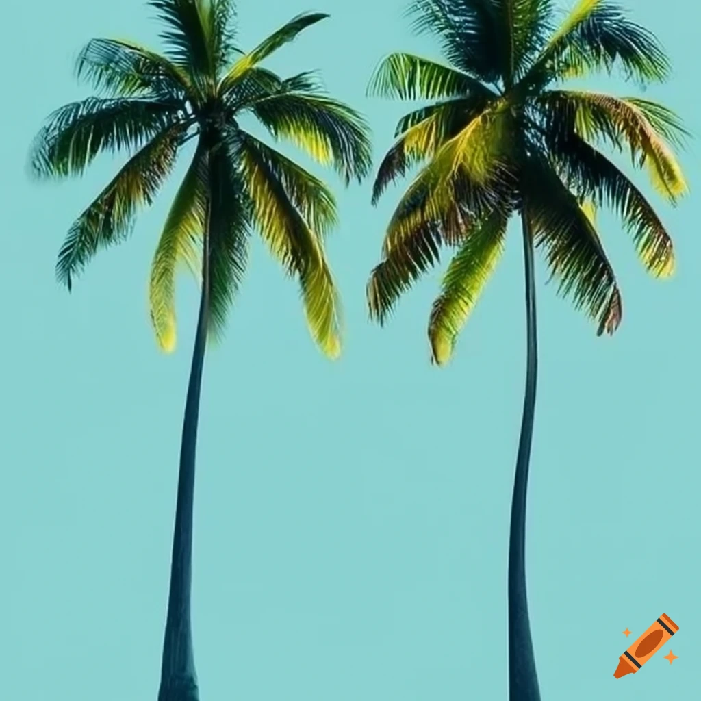 Palm trees in a tropical setting on Craiyon