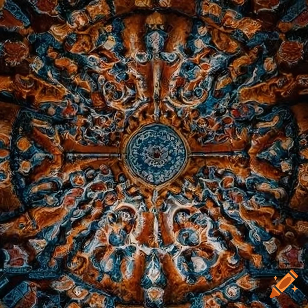 Abstract tile labyrinth on Craiyon